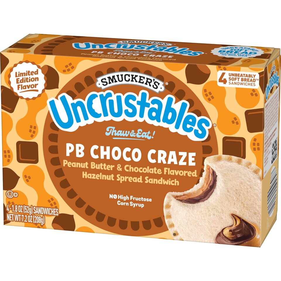 Peanut Butter & Chocolate Flavored Hazelnut Spread Frozen Sandwich